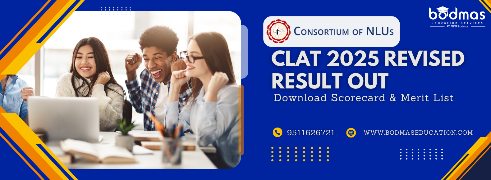 CLAT 2025 Revised Result Out – Download Scorecard & Merit List